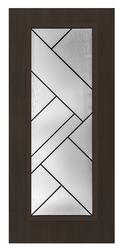Mastercraft® Cascade 32"W x 80"H Walnut Steel Full Lite Exterior Door ...