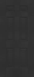 Mastercraft® 36"W x 80"H Classic Black Fiberglass 6-Panel Exterior Door ...