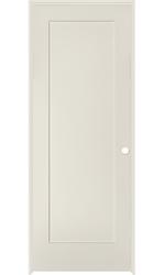 Mastercraft® 28"W x 80"H Primed 1-Panel Prehung Interior Door - Left ...