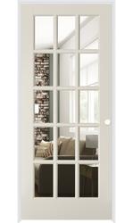Mastercraft® Woodlite 32"W x 80"H Primed 15-Lite Prehung Interior Door ...