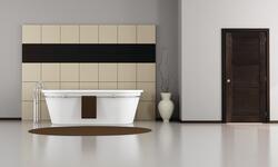 Mastercraft® 30"W x 80"H Mocha Poplar 3-Panel Equal Prehung Interior ...