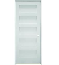 Mastercraft® 30"W x 80"H Brite White 5-Panel Equal Prehung Interior ...