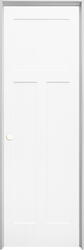 Mastercraft® 24"W x 80"H Prefinished Brite White 3-Panel Mission ...