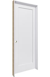 Mastercraft® 30"W x 80"H Brite White 1-Panel Prehung Interior Door ...