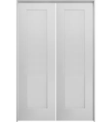 Mastercraft® 48"W x 80"H Brite White 1-Panel Prehung Interior Double ...