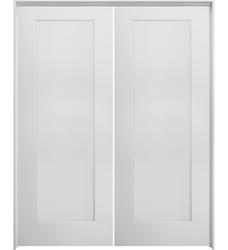 Mastercraft® 60"W x 80"H Brite White 1-Panel Prehung Interior Double ...