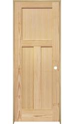 Mastercraft® 28"W x 80"H Pine 3-Panel Mission Prehung Interior Door ...