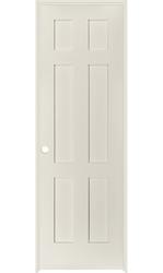 Mastercraft® 24"W x 80"H Primed 6-Panel Flat Prehung Interior Door ...