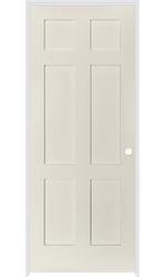 Mastercraft® 30"W x 80"H Primed 6-Panel Flat Prehung Interior Door ...