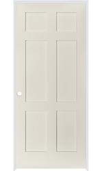 Mastercraft® 32"W x 80"H Primed 6-Panel Flat Prehung Interior Door ...