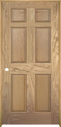 Mastercraft® 36"W x 80"H Oak 6-Panel Prehung Interior Door - Right ...