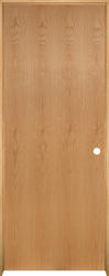 Mastercraft® 30"W x 80"H Oak Flush Solid Core Prehung Interior Door - Left Inswing at Menards®