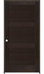 Mastercraft® 36"W x 80"H Mocha Poplar 3-Panel Equal Prehung Interior ...