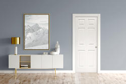 Mastercraft® 30"W x 80"H Primed Woodgrain 6-Panel Prehung Interior Door ...