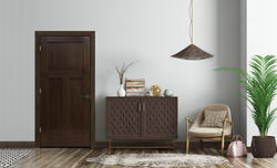 Mastercraft® 30"W x 80"H Mocha Poplar 3-Panel Mission Prehung Interior ...