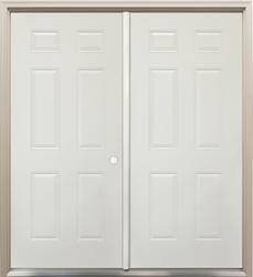 Mastercraft® Embossed 60"W x 80"H Primed Steel 6-Panel Prehung Exterior ...