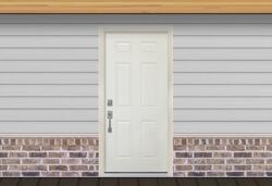 Mastercraft® 32"W x 80"H Primed Steel 6-Panel Prehung Exterior Door ...