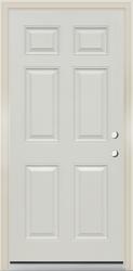 Mastercraft® 32"W x 80"H White Smooth Fiberglass 6-Panel Prehung ...