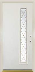 Mastercraft® Diamond 32"W x 80"H Primed Steel Offset Lite Prehung ...