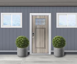 Mastercraft® 32"W x 80"H Weathered Gray Steel External Grille Mission ...