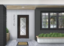 Mastercraft® Cascade 36"W x 80"H Walnut Steel Full Lite Composite Frame ...