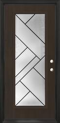 Mastercraft® Cascade 36"W x 80"H Walnut Steel Full Lite Composite Frame ...