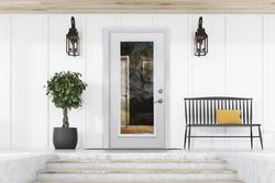 Mastercraft® 32"W x 80"H Primed Steel Full Lite Prehung Exterior Door ...