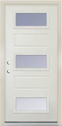 Mastercraft® 36"W x 80"H Primed Steel 3 Lite Prehung Exterior Door ...