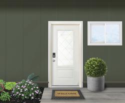 Mastercraft® Diamond 36"W x 80"H Primed Steel Three-Quarter Lite ...