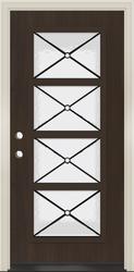 Mastercraft® Artisan 36"W x 80"H Walnut Steel External Grille Full Lite ...