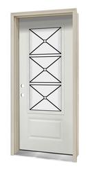 Mastercraft® Artisan 36"W x 80"H Primed Steel Three-Quarter Lite ...