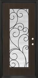 Mastercraft® Tuscan 36"W x 80"H Walnut Steel Full Lite Composite Frame ...