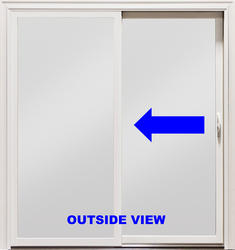 Mastercraft® 72"W x 80"H White Aluminum-Clad Low-E Right Hand Sliding ...