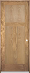 Mastercraft® 28"W x 80"H Oak 3-Panel Mission Prehung Interior Door ...