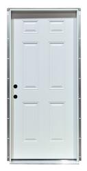 Mastercraft® 90-Minute Fire Door 36"W x 80"H Primed Steel 6-Panel ...