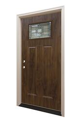 Mastercraft® Lakeside 32"W x 80"H Dark Oak Woodgrain Steel Mission Lite ...