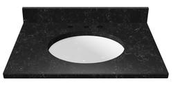 CustomCraft Countertops™ 31"W x 22"D Cascade Noir Quartz Vanity Top ...