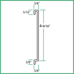 10' Ash Gray Residential Steel Jamb Cover for 6-9/16" Door Frame at ...
