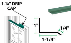 1-1/4" x 10' White Window & Door Steel Drip Cap at Menards®