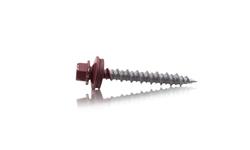 Pro-Grip #10 x 1-1/2" Wood Grip Hex Drive Colonial Red Pole Barn Screw ...