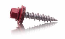 Pro-Grip #10 x 1" Wood Grip Hex Drive Brite Red Pole Barn Screw - 1 lb ...