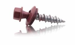 Pro-Grip #10 x 1" Wood Grip Hex Drive Colonial Red Pole Barn Screw - 1 ...