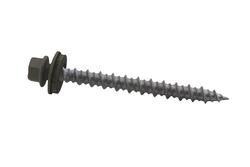 Pro-Grip #10 x 2" Wood Grip Hex Drive Matte Smoky Sable Pole Barn Screw ...