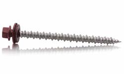 Pro-Grip #10 x 2-1/2" Wood Grip Hex Drive Colonial Red Pole Barn Screw ...