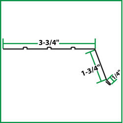 3-3/4" x 1-3/4" x 10' Brite White Heavy Duty Gutter Apron at Menards®