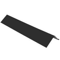 1-3/4" x 1-3/4" x 10' Charcoal Black Steel Roof Edging- Gutter Apron at ...