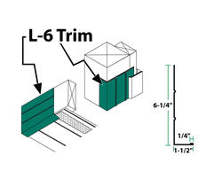 12' Matte Dover Gray Steel L-6 Fascia at Menards®