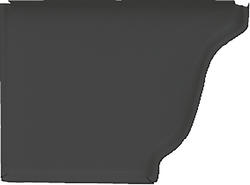 Premium Pro-Steel® 6" Matte Knight's Armor Gutter Left End Cap at Menards®