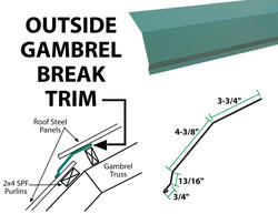 10' Matte Smoky Sable Steel Outside Gambrel Break Trim at Menards®