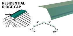 10' Brown Residential Ridge Cap 4/12 Pitch at Menards®